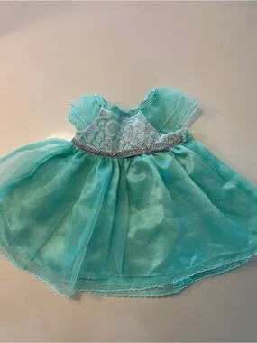 newberry | Dresses | Formal Aqua Tulle Lace Dress With Silver Sparkle ...